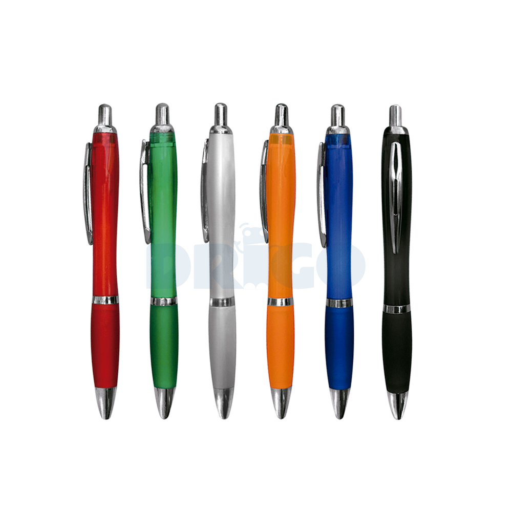 Lapicero Retráctil Grip Plateado - Drigo